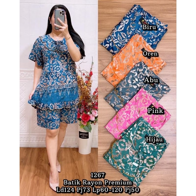 Jual LF 1267 SETELAN BATIK MOTIF BERCAK RAYON PREMIUM | Shopee Indonesia