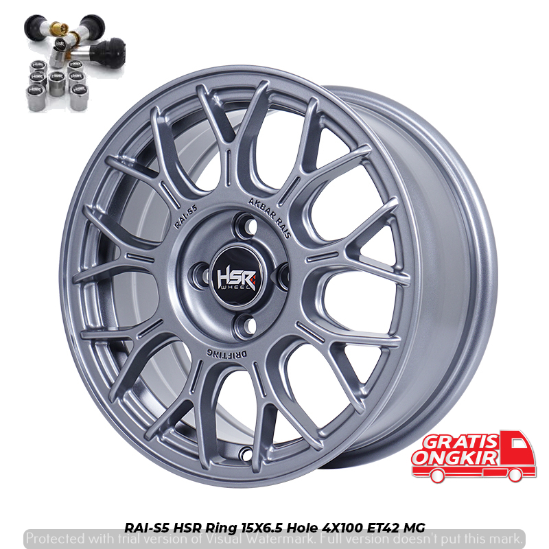 Jual VELG MOBIL HARIAN MODEL AKAR RING 15 HSR RAI-S5 WARNA GREY COCOK ...
