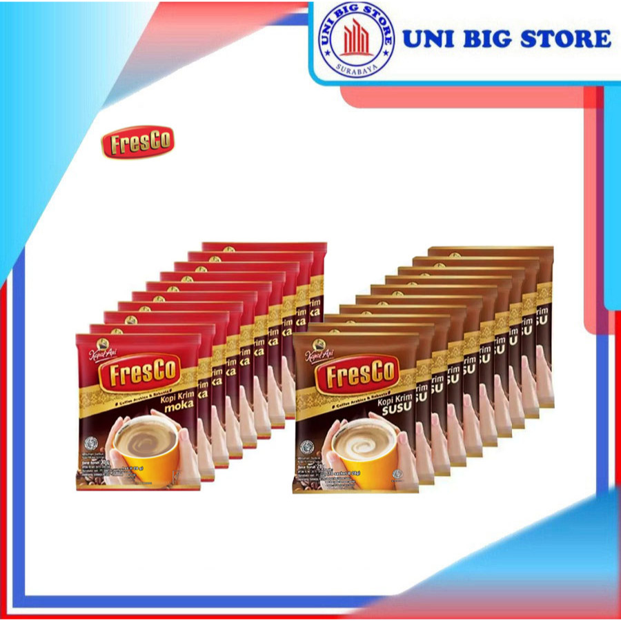 Jual Fresco Kopi Arabica Robusta Moka | Susu 27 gr x 12 pcs RENTENG ...