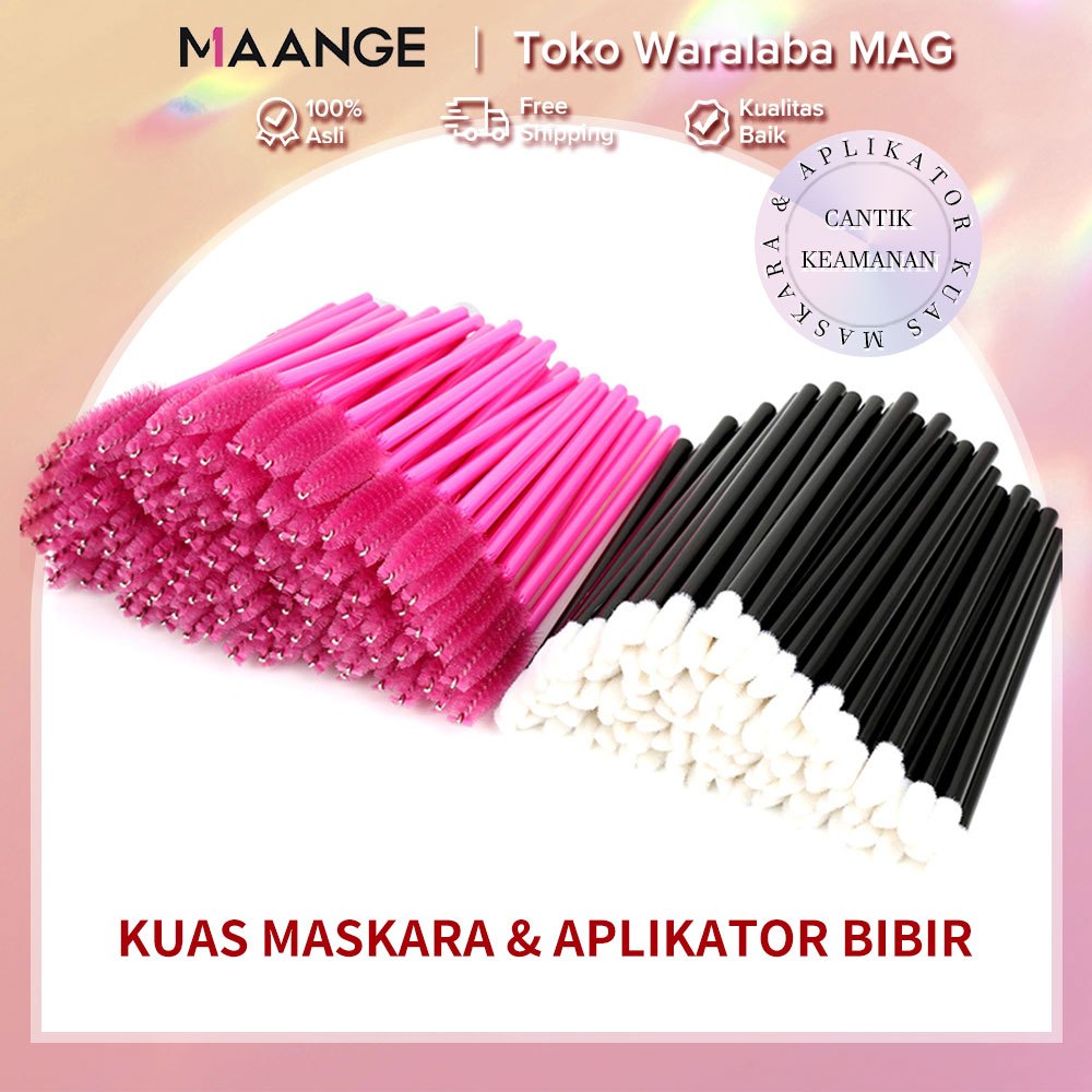 Jual MAANGE 50PCS Sekali Pakai Kuas Bibir - Mascara Stick Spool Eyelash ...