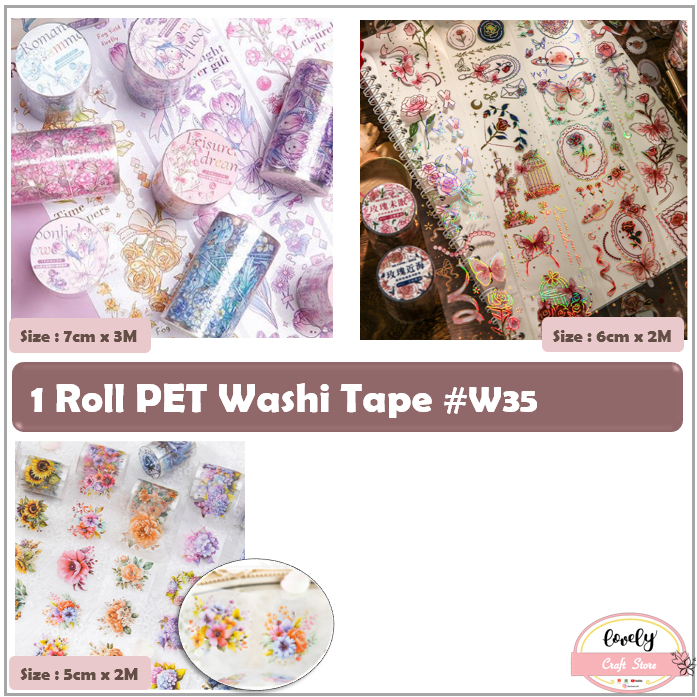 Jual LovelyCraftStore | Washi Tape W35 ~ PVC Tape Selotip PET Plastik ...