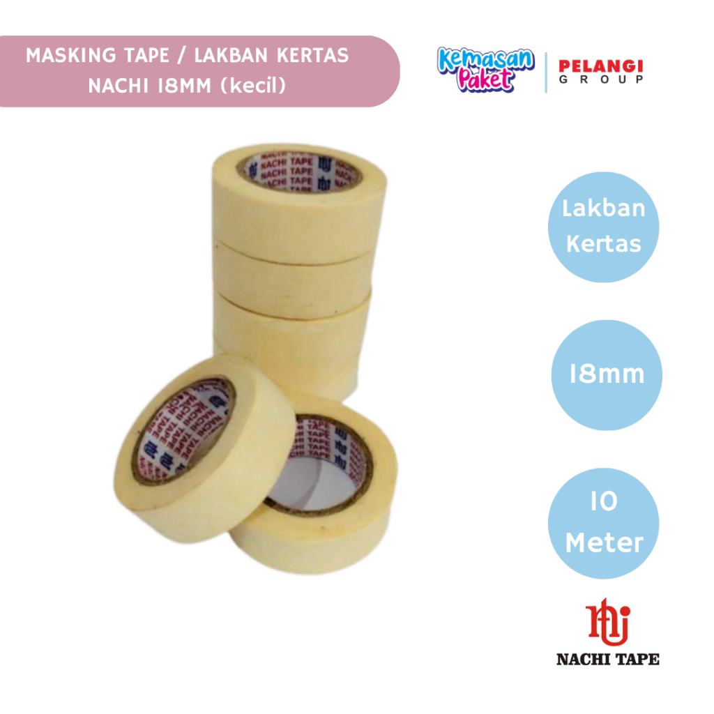 Jual MASKING TAPE NACHI 18 mm / SOLASI KERTAS NACHI 18 mm SLOP ...