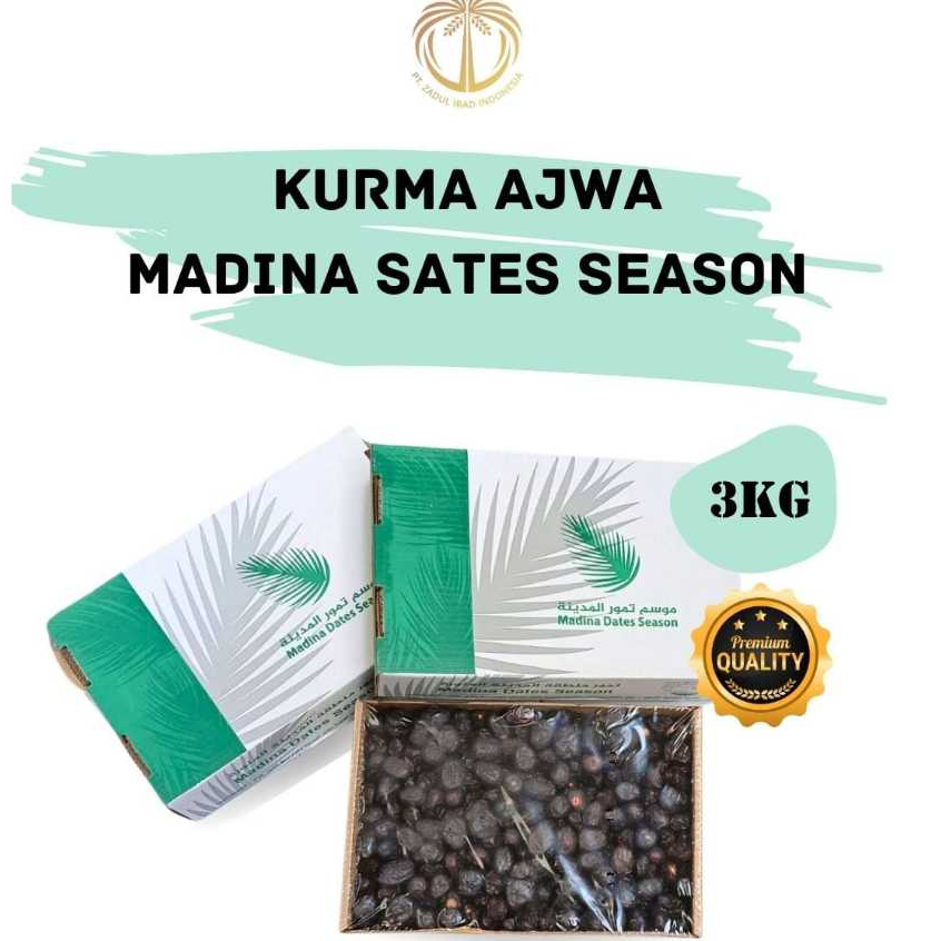 Jual KURMA AJWA 3KG PREMIUM / KURMA AJWA MADINA DATES SEASON / KURMA ...