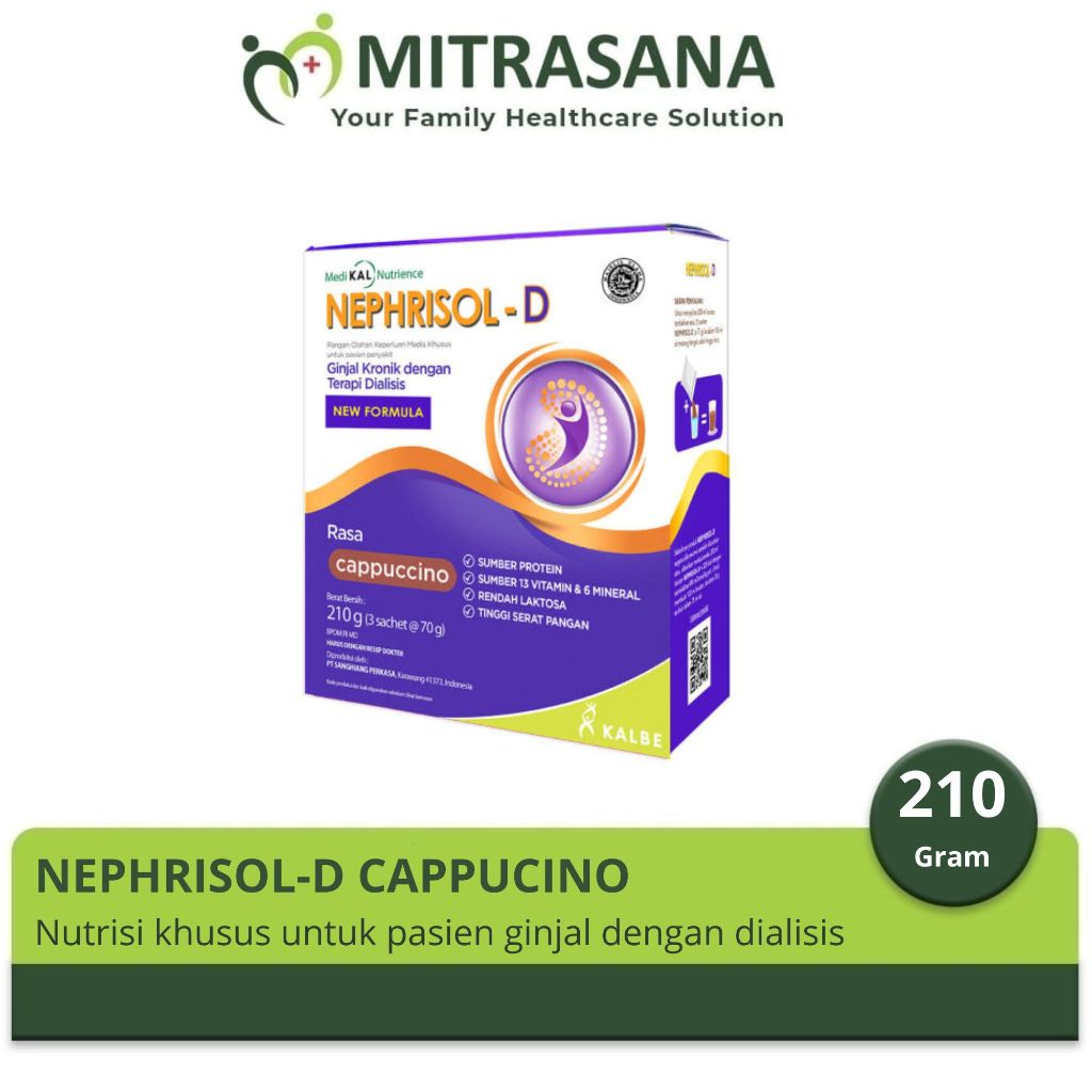 Jual Nephrisol D 201 Gram - Nutrisi Khusus Pasien Ginjal Kronik HD/CAPD ...