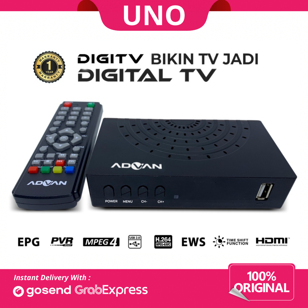 Jual Advan / Advance Set Top Box DVB T2 TV Digital Receiver Full HD ...