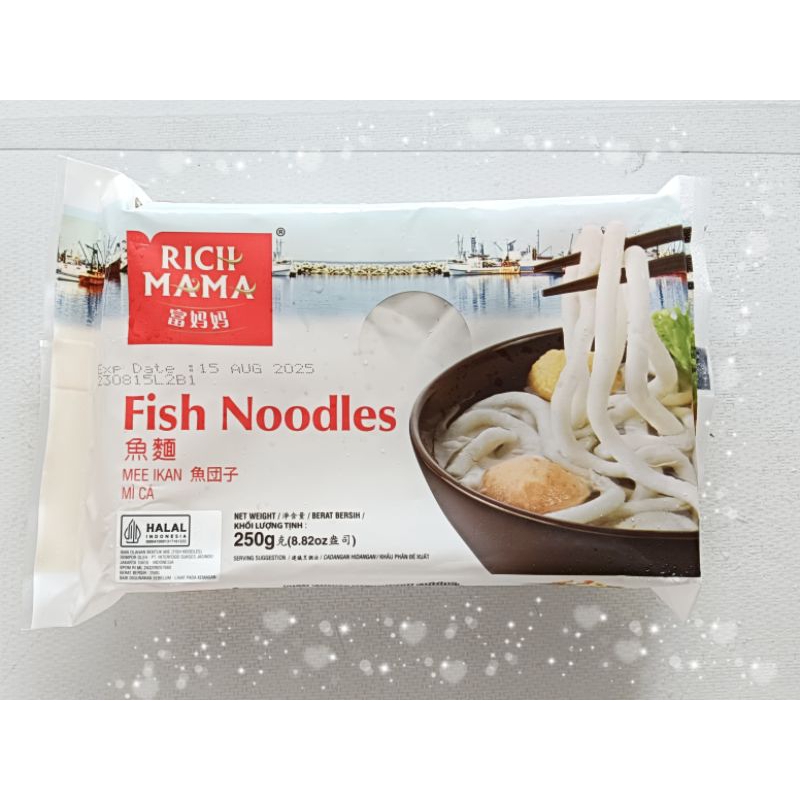 Jual FISH NOODLES RICH MAMA/MIE DAGING IKAN 250gr/HOT POT/STEAMBOAT ...