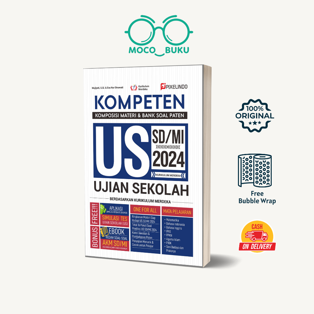Jual Moco Buku KOMPETEN Komposisi Materi dan Bank Soal Paten Ujian Sekolah SD/MI 2024 Kurikulum ...
