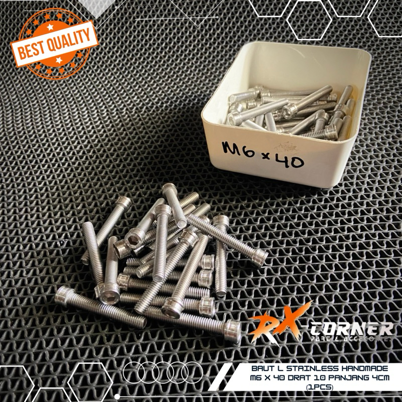 Jual Baut Baud L Custome M6x40 Drat 10 Panjang 4cm ( 1pcs ) | Shopee ...
