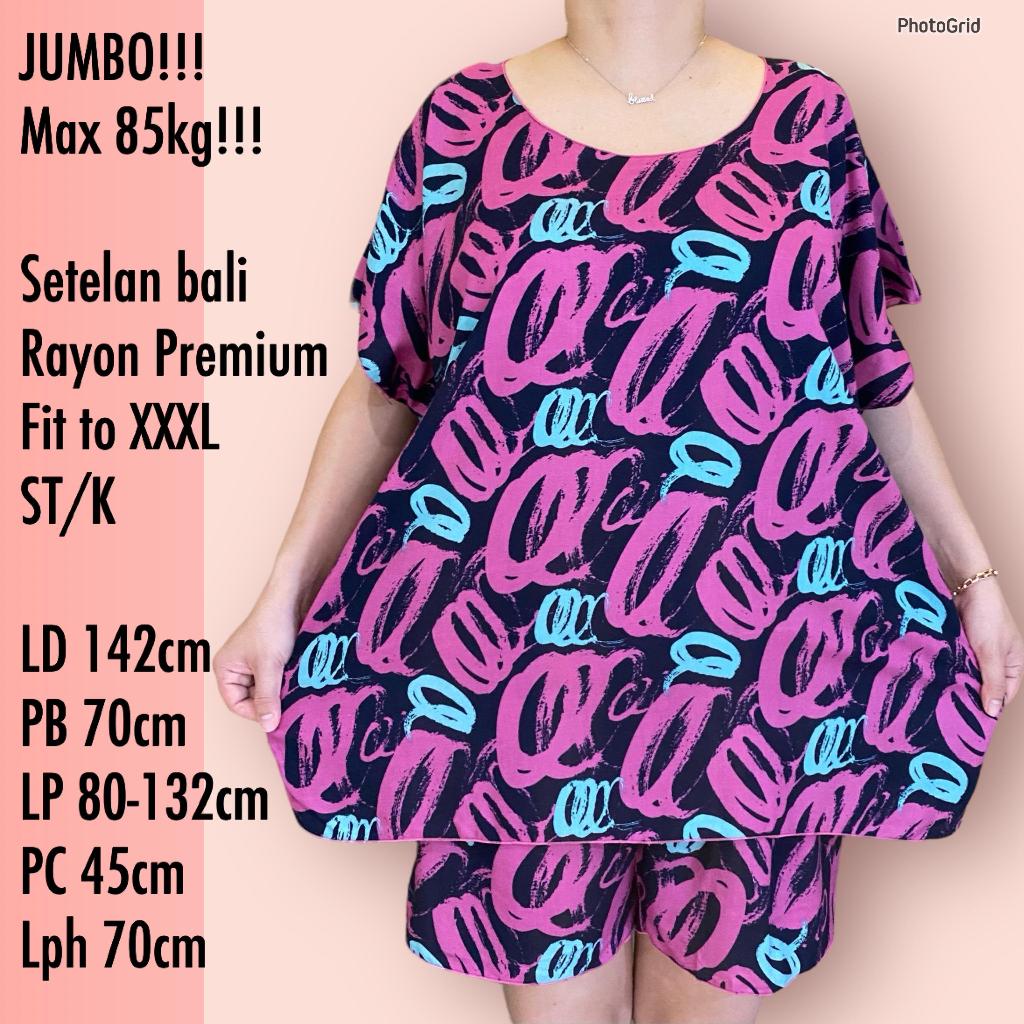 Jual Setelan Baju Bali Jumbo Wanita Fit To Xxxl St K Real Pict Shopee