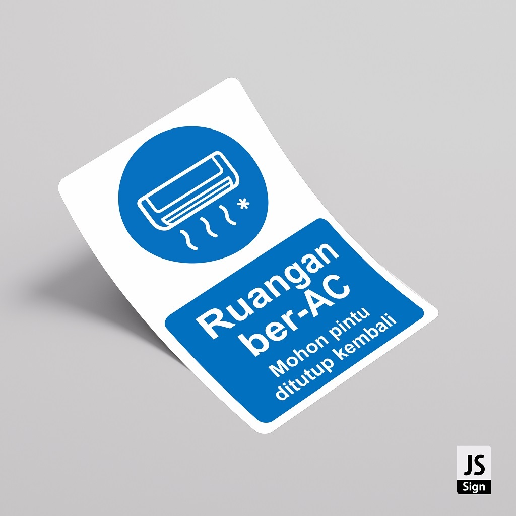 Jual STICKER K3 SAFETYSIGN RUANGAN BER-AC | Shopee Indonesia