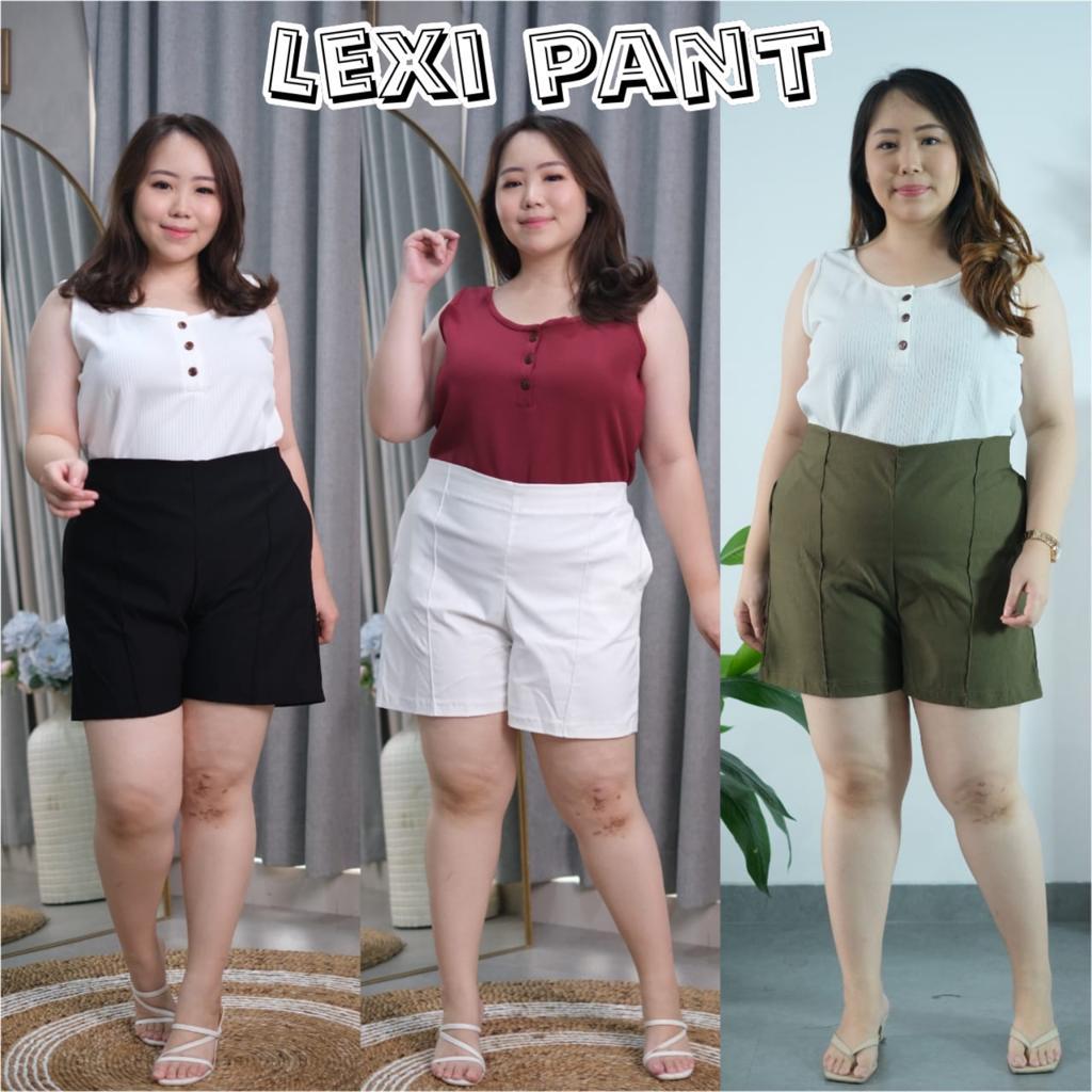 Jual LEXI PANTS BIGSIZE MATERIAL KATUN JEGGING IMPORT FIT TO XXL CELANA PENDEK HOTPANTS JUMBO ...
