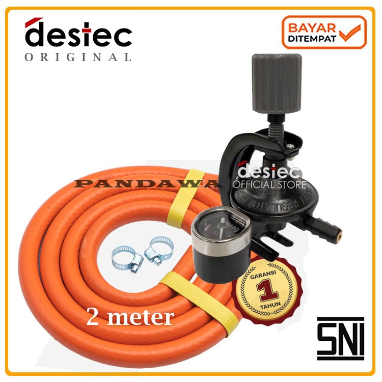 Jual PAKET Destec Regulator Gas Com-U12RM Meter + Selang Gas 2 Meter ...
