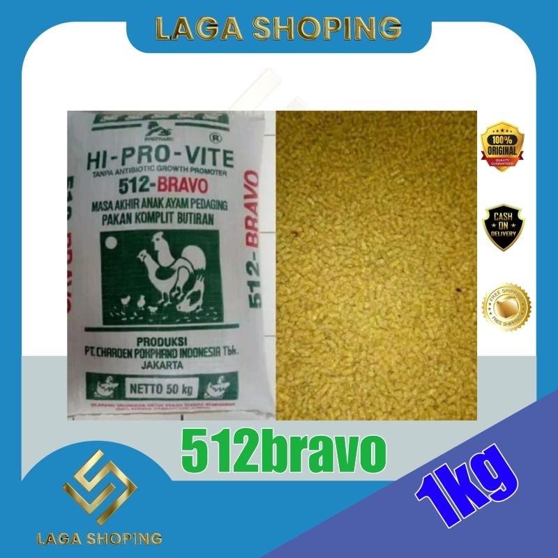Jual 512b satu kilo pur 512 bravo pakan ayam gemuk nafsu makan voer ...