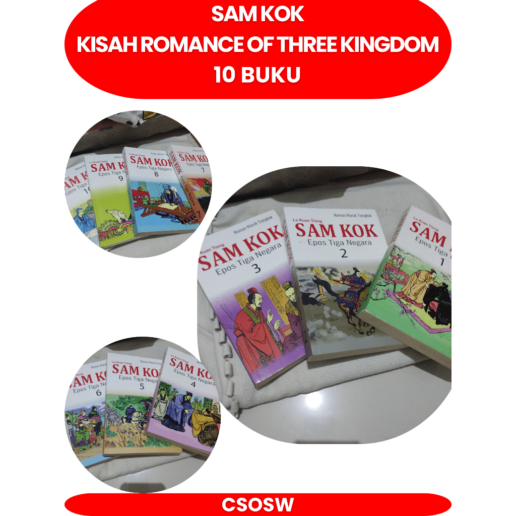 Jual Sam Kok Epos Tiga Kerajaan Romance Of Three Kingdom 10 Buku ...