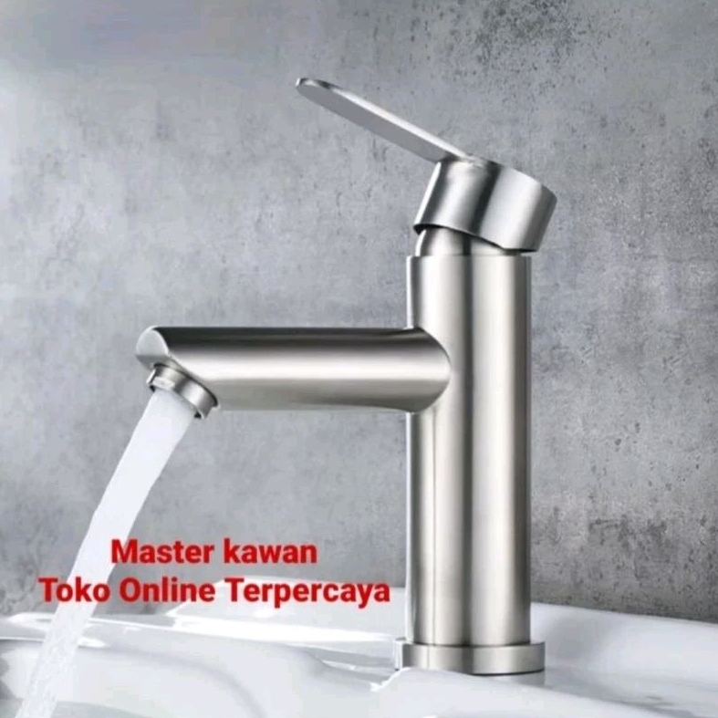 Jual Kran Wastafel Stainless SUS 304 Model 1/2 Tinggi Body Besar /Keran ...