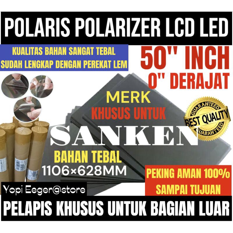 Jual POLARIS POLARIZER LCD LED SANKEN 50" INCH 0" DERAJAT LAPISAN ...