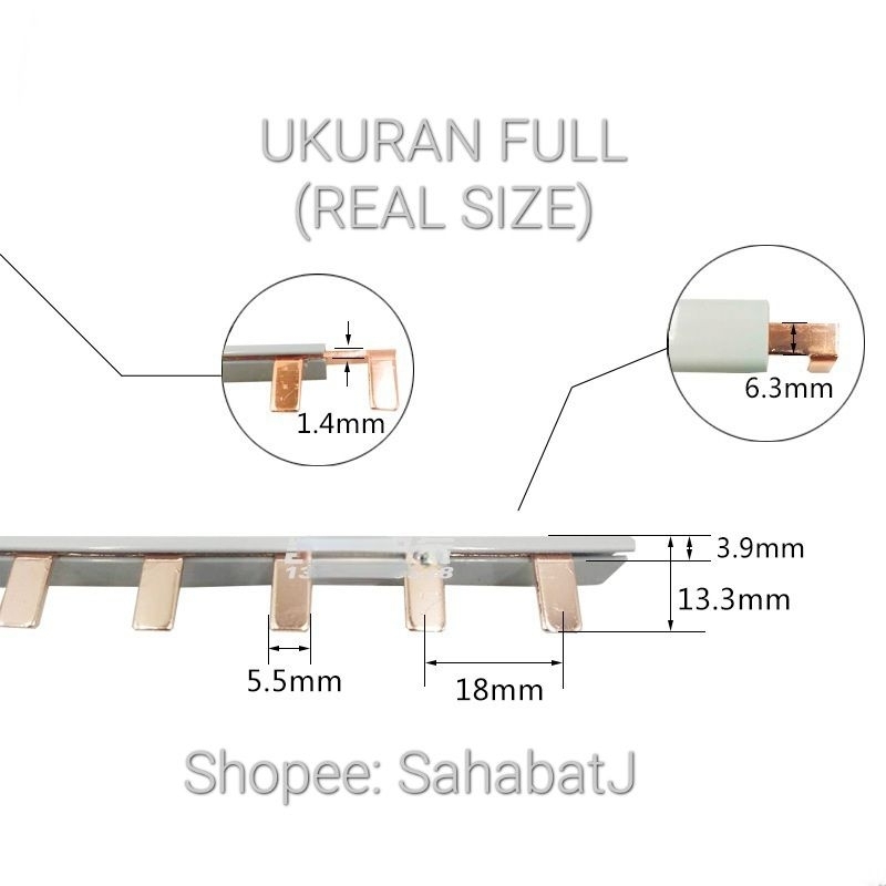 Jual Sisir MCB 63A 1 phase 12 mata / Sisir busbar mcb 63A 1p 12pcs ...