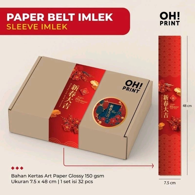 Jual Print Cetak Paper Belt, Paper Blet Custom, Packaging Sleeve, Label ...