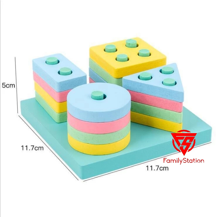 Jual Mainan Anak Sensorik Kayu Edukasi Basic Penyortir Bentuk Shape ...