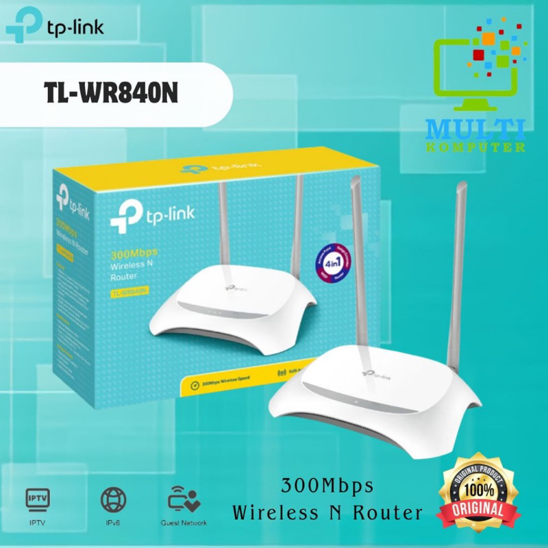 Jual TPLINK TL-WR840N Wireless N Router 300mbps | Shopee Indonesia