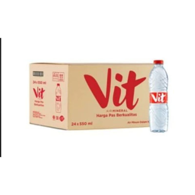 Jual Air Mineral Vit Botol 550ml (Dus) | Shopee Indonesia
