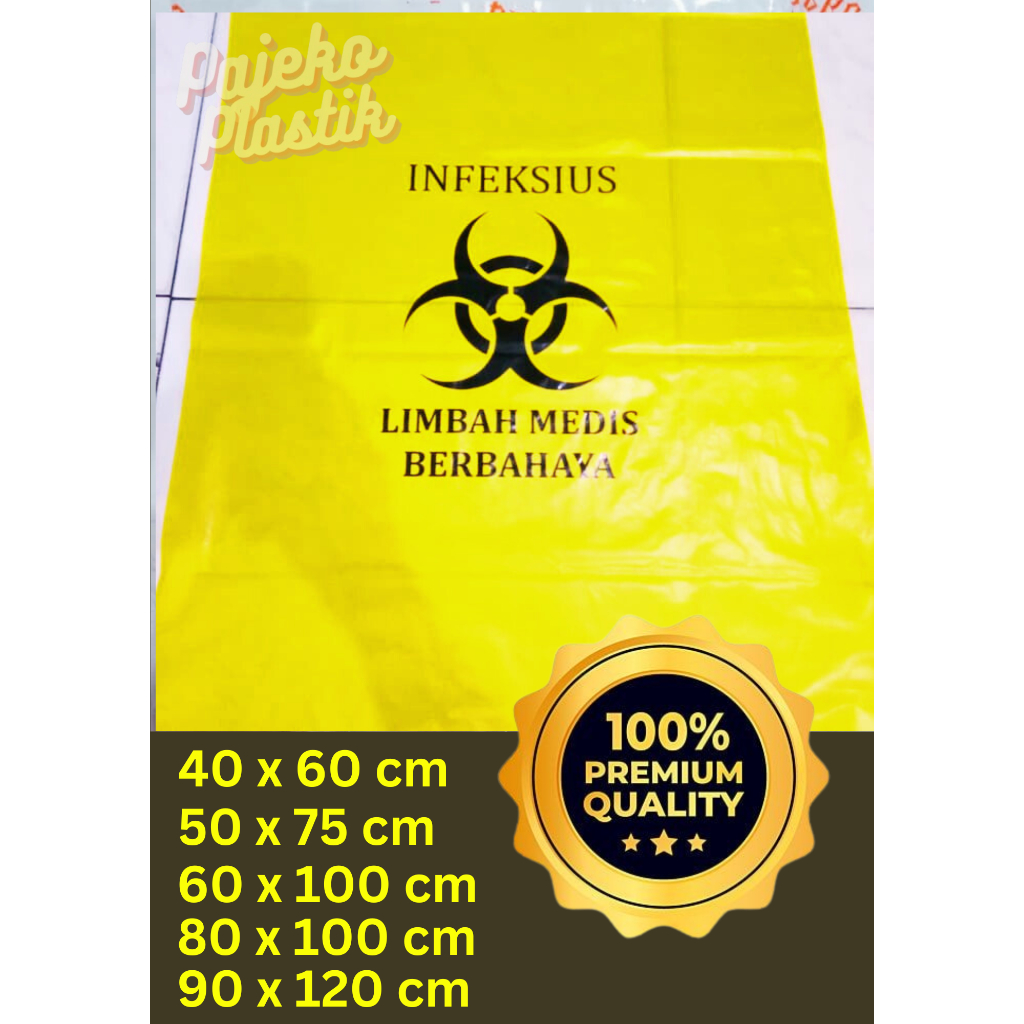 Jual Pajeko plastik Plastik kuning Limbah Medis Premium Biohazard ...