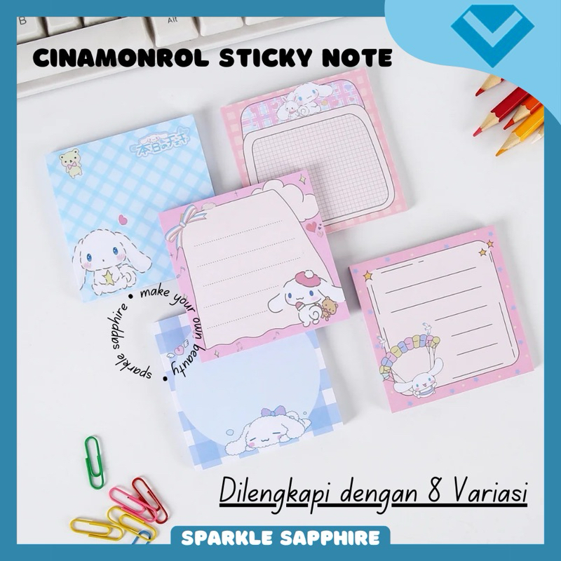 Jual SN 02 - CINAMONROL STICKY NOTES ISI 50 LEMBAR Buku Catatan Kecil ...