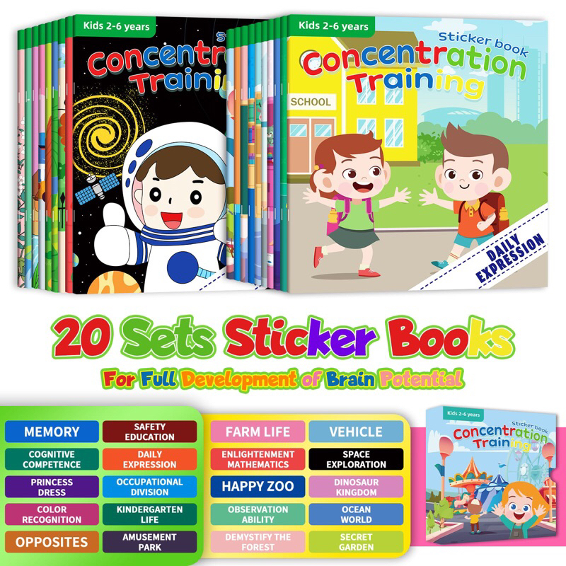 Jual concentration sticker book (BOOKED) | Shopee Indonesia