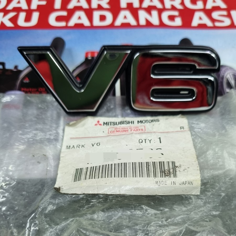 Jual Emblem Logo Gril Grill Mark V6 V 6 Asli Mitsubishi Pajero V43 V6 Ori ORIGINAL | Shopee ...