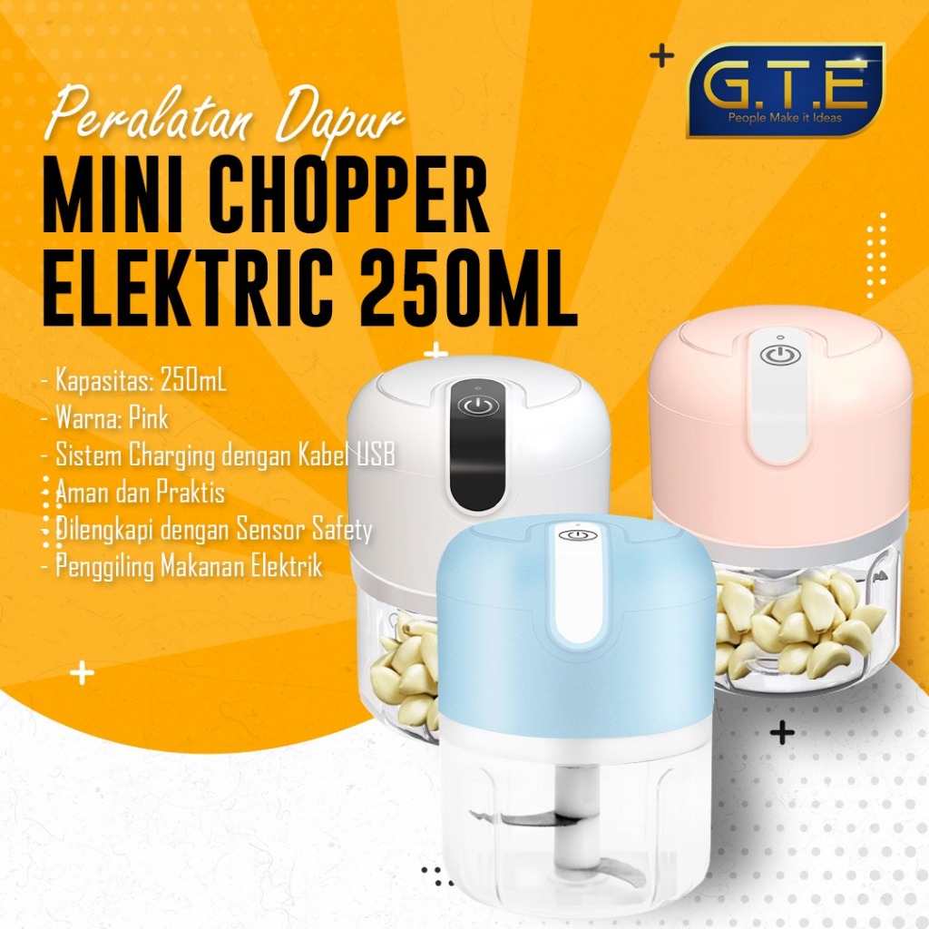 Jual GTE | Mini Chopper USB Mini Blender Multifungsi Portable Chopper ...