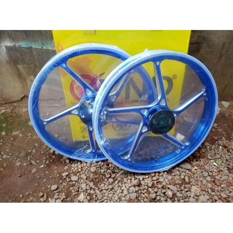 Jual velk velg vnd ak 55 Jupiter MX pnp KLX double disk biru merah Oren ...