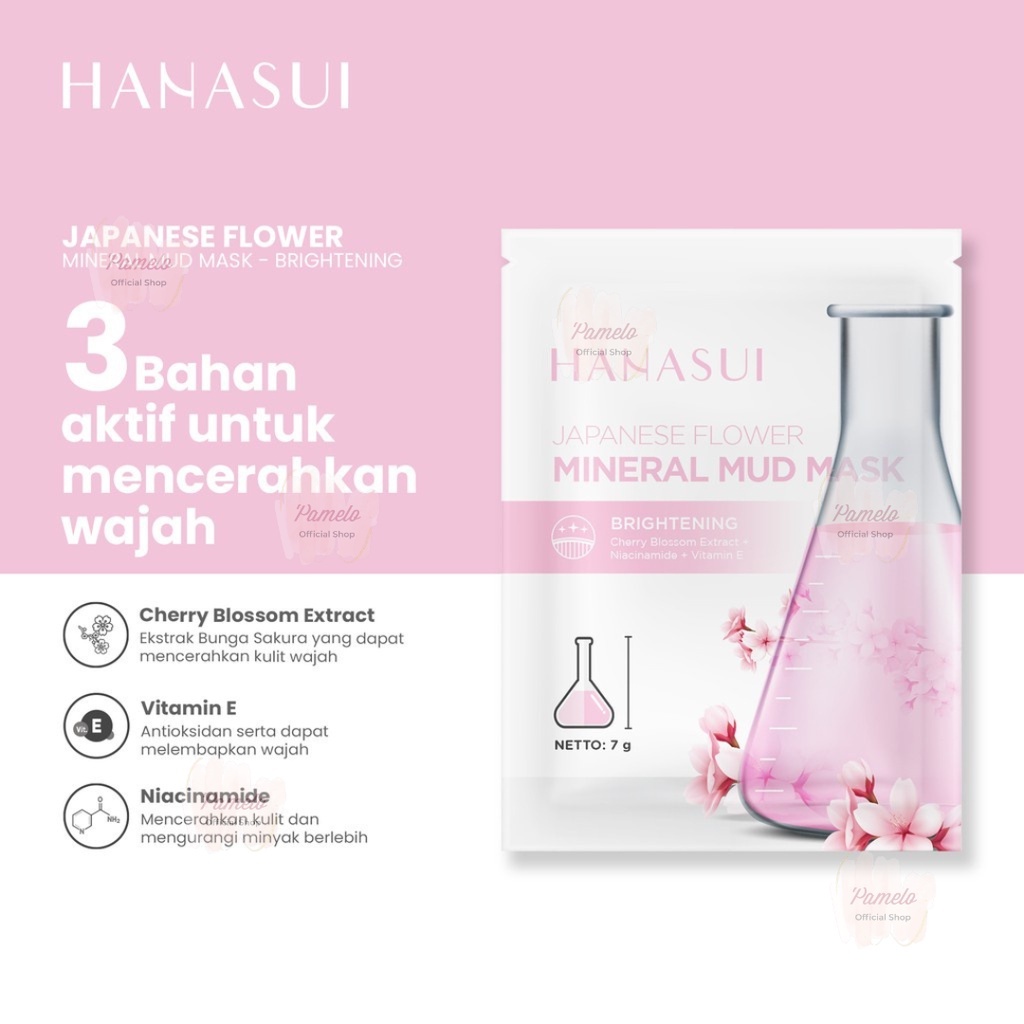 Jual HANASUI Mineral Mud Mask - Hanasui Mask - Japanese Flower Asian ...
