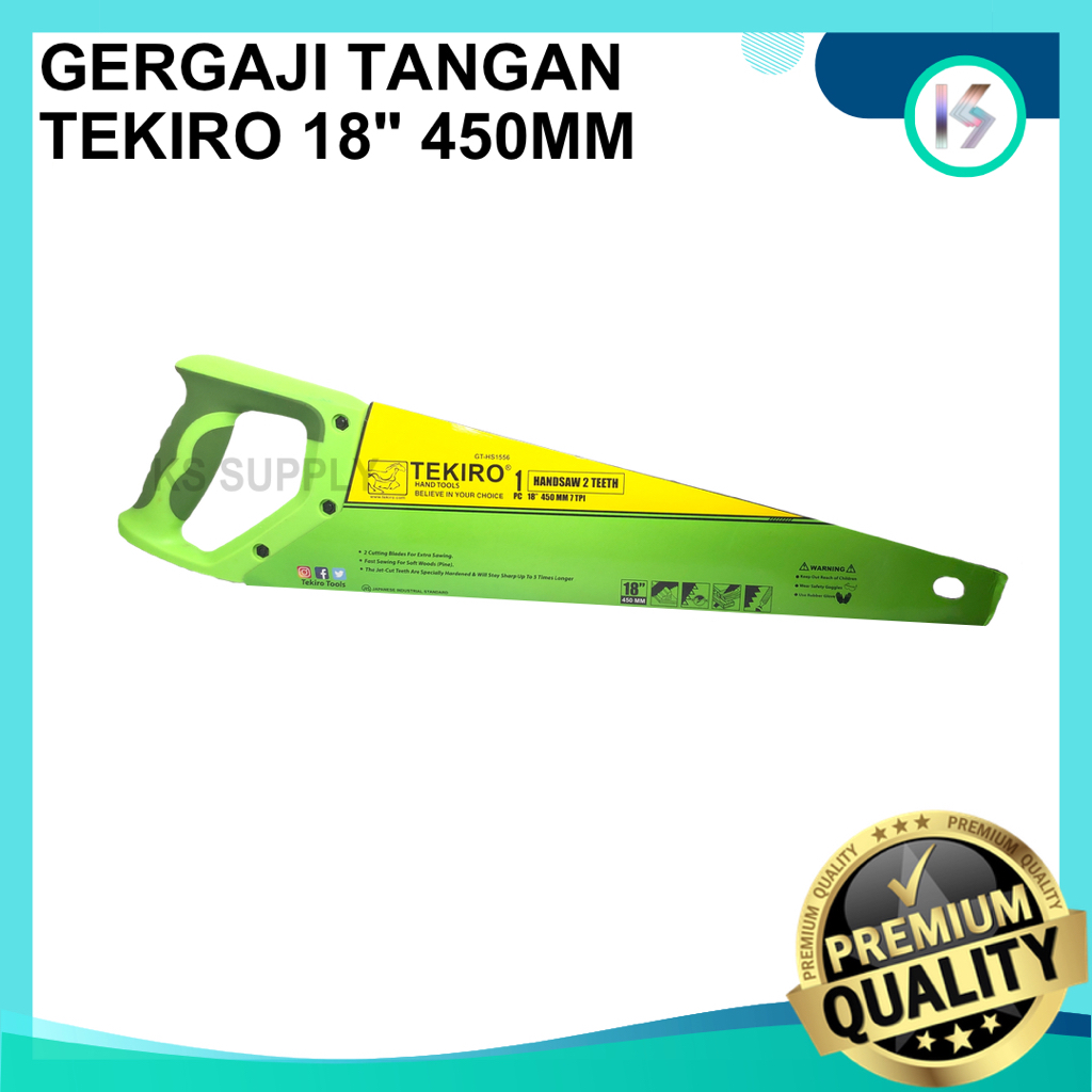 Jual GERGAJI TANGAN 18 INCH GAGANG TPR 2 MATA TEKIRO GERAJI KAYU 18 ...