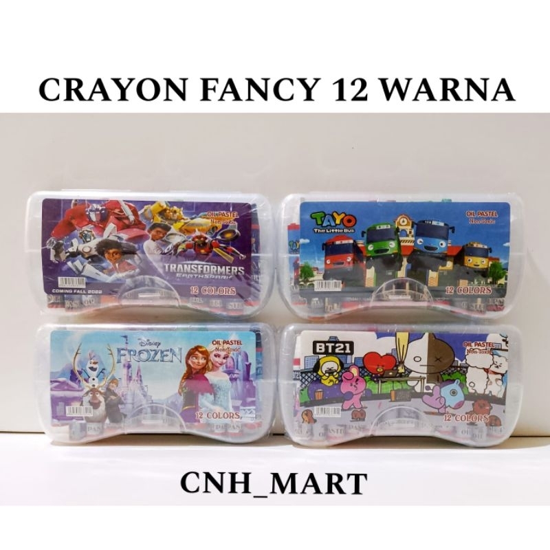 Jual CRAYON 12 WARNA OIL PASTELS / CRAYON FANCY 12 COLOR / CRAYON KECIL ...