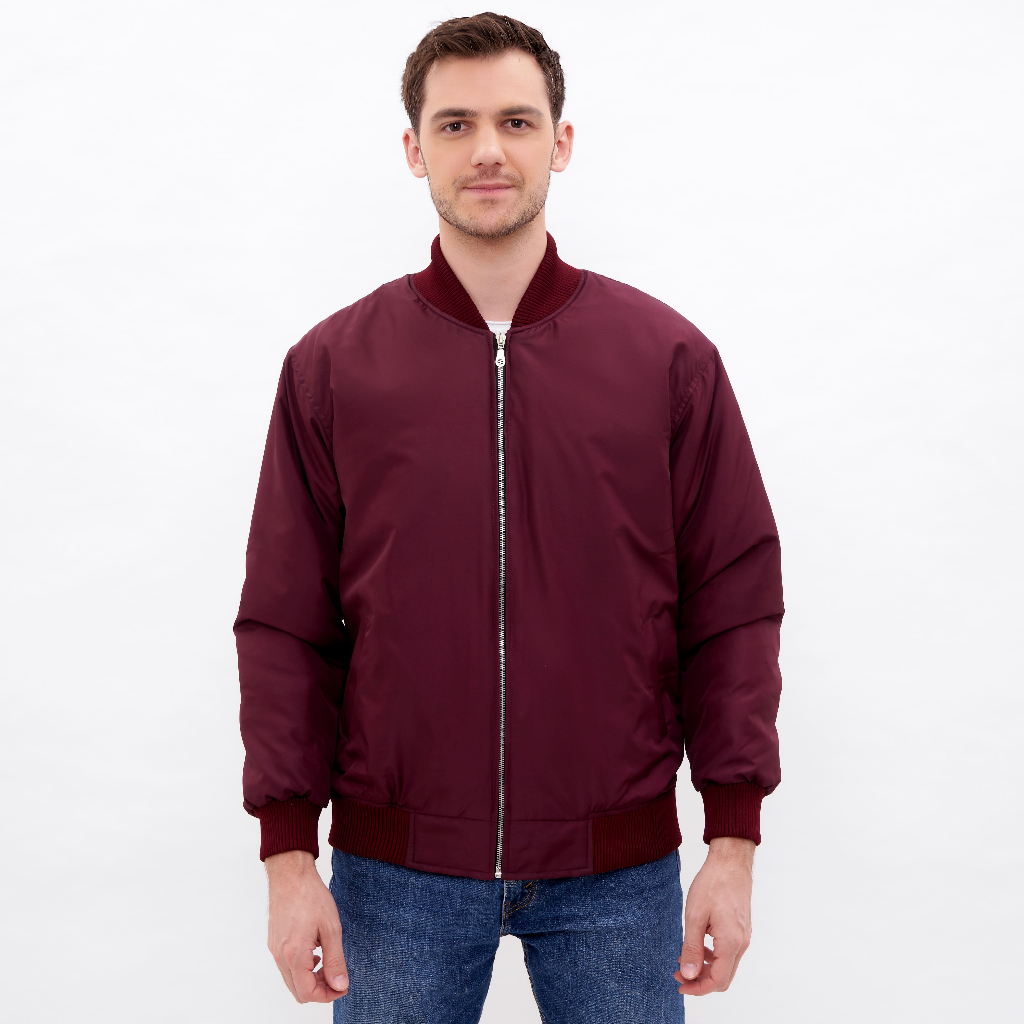 Jual Jaket Pria Bomber Original Hitam Black Jacket Parasut Windbreaker ...