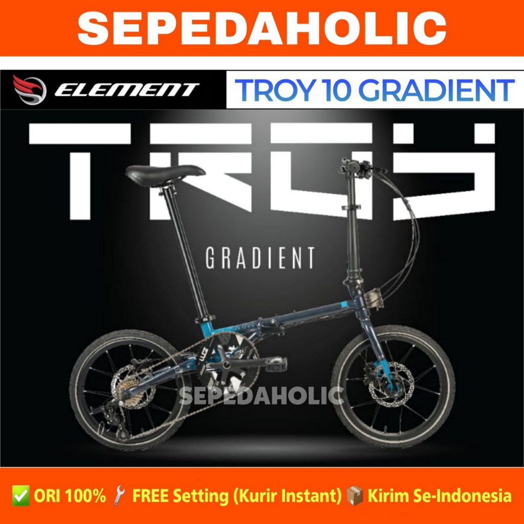 Jual Sepeda Lipat ELEMENT TROY 10 SPEED GRADIENT Chromoly 16 Inch ...