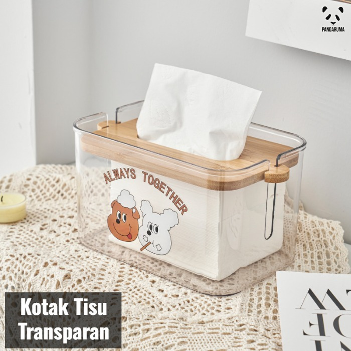 Jual Tempat Tissue Akrilik Kayu Tutup Turun / Kotak Tisu Premium ...