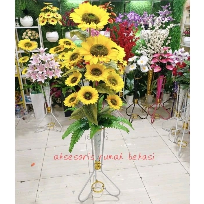 Jual BUNGA MATAHARI PREMIUM JUMBO DENGAN POT STANDING BESI | Shopee ...