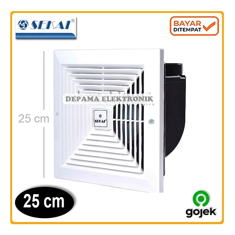 Jual SEKAI MVF-1091 Ceiling Exhaust/Hexos/Heksos Fan Plafon 10" (30 cm Lubang Plafon) Cerobong ...