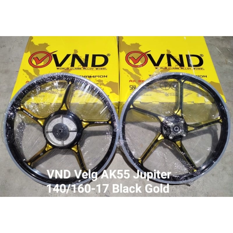 Jual velg vnd ak55 gold hitam 1.40 1.60 17 f1zr jupiter | Shopee Indonesia