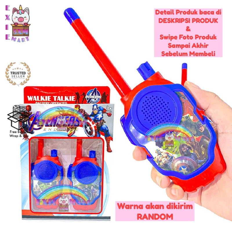 Jual MAINAN ANAK HT WALKIE TALKIE KARAKTER KARTUN (ISI 2PCS) - WALKI ...