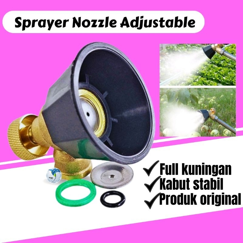 Jual Sprayer Spuyer Nozzle Kabut Embun Nosel Adjustable Kuningan Ujung Semprotan Tangki ...
