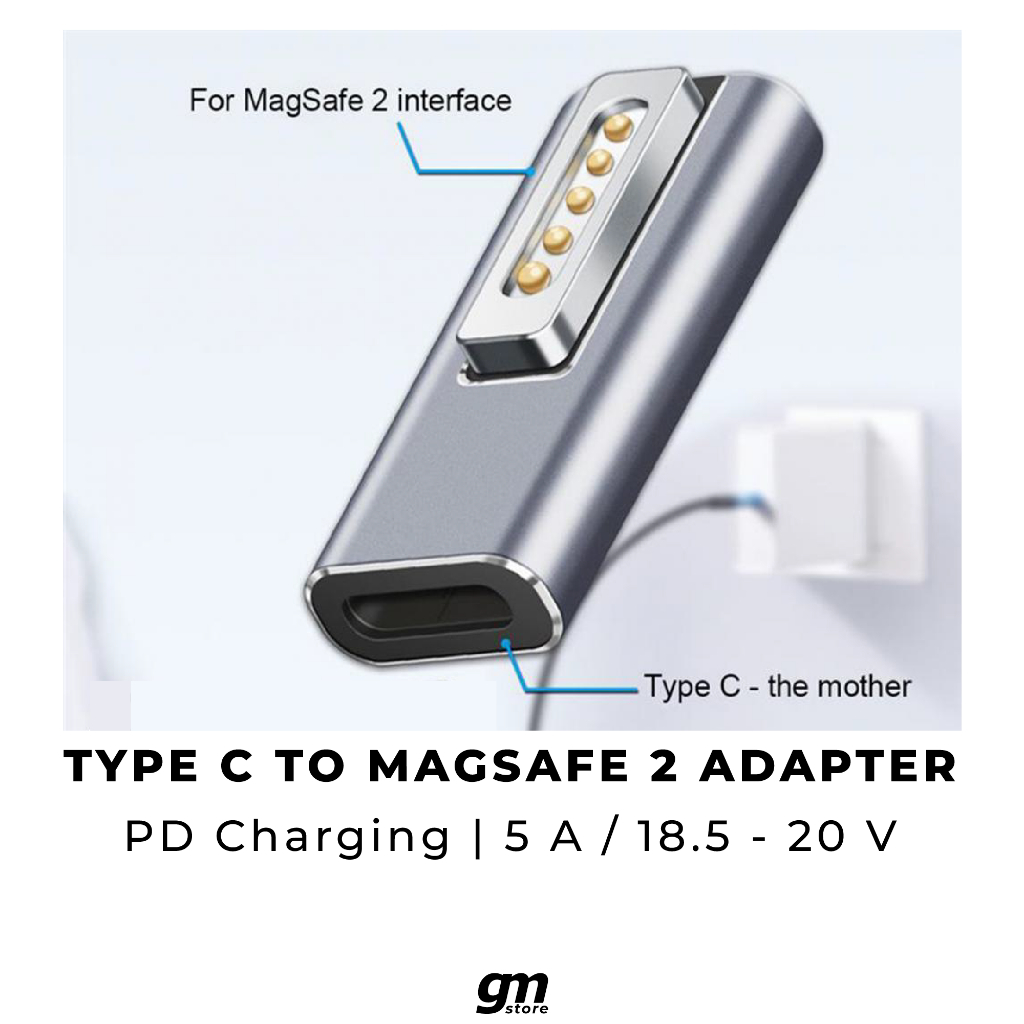 Jual Type C to Magsafe 2 Adaptor PD Fast Charging Adapter 5A for ...