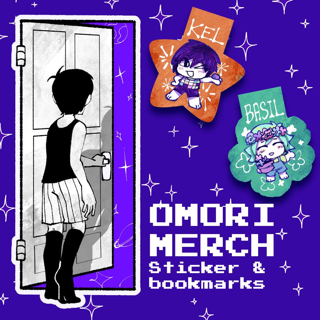 Jual OMORI fan merch collection - Die cut sticker & bookmark [ANARCHIZT ...
