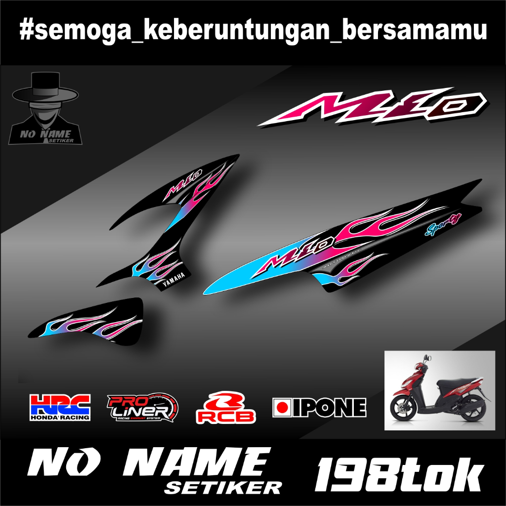 Jual Stiker Striping Mio 110 Smile/Sporty (198tok) 2008 2009 2010 2012 ...
