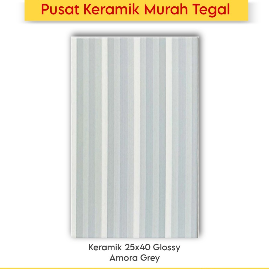 Jual Keramik Dinding 25x40 Amora Grey Motif garis Minimalis Mengkilap ...