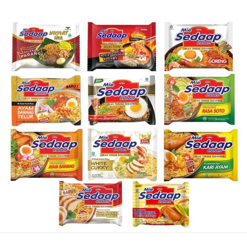 Jual Mie SEDAAP KUAH All Variant Mi Sedap Kuah Soto / Kari / Spicy ...