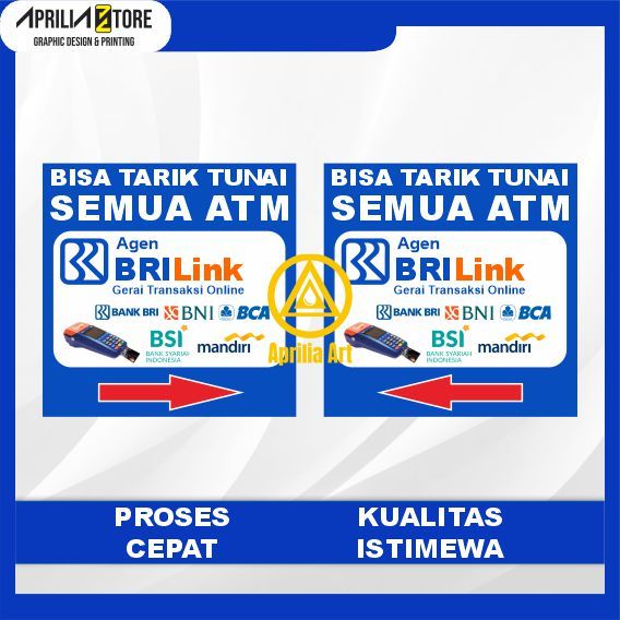 Jual BANNER BRILINK PPOB AGEN BRILINK PAKET 2 BANNER | Shopee Indonesia