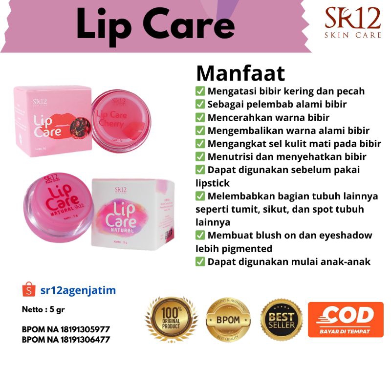 Jual SR12 Lip Care Pelembab Bibir Dengan Madu Untuk Bibir Hitam Kering dan Pecah-Pecah | Shopee ...