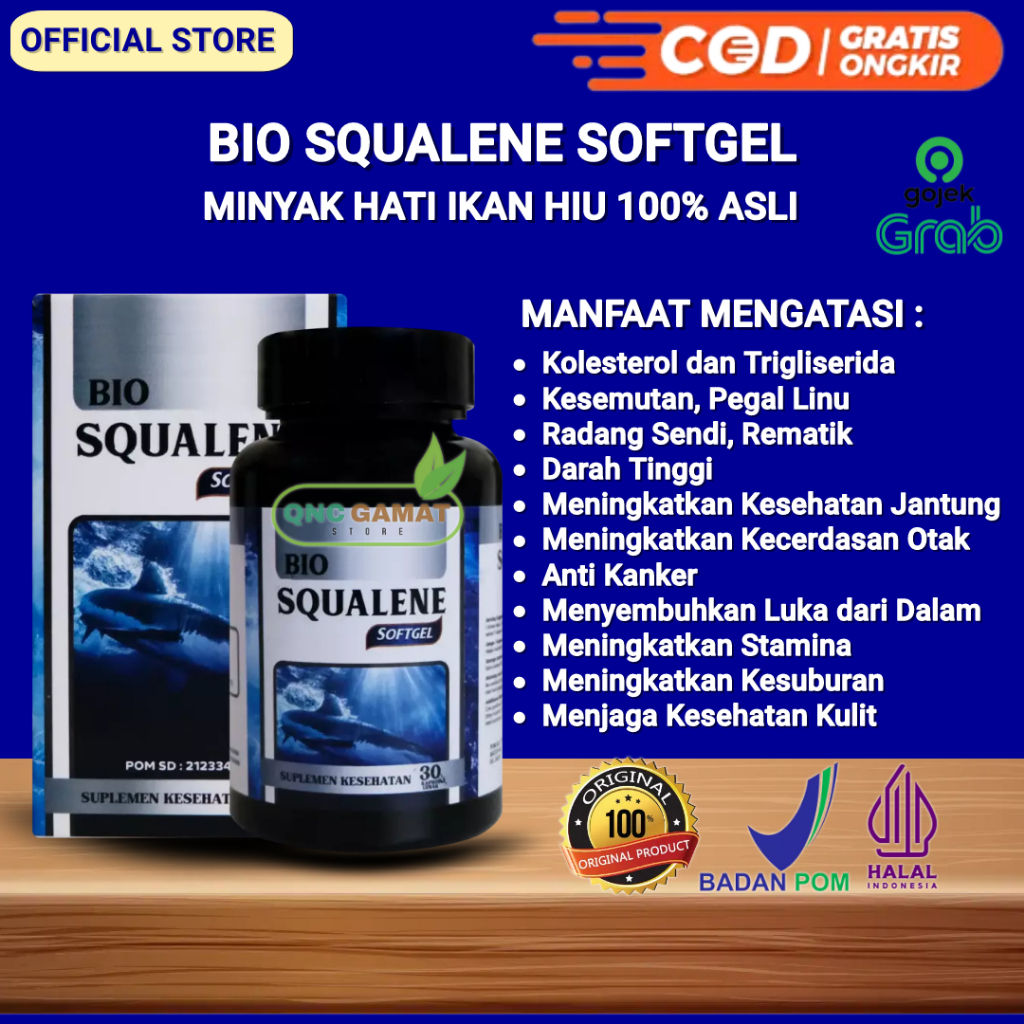 Jual BIO SQUALENE High Quality Minyak Hati Ikan Hiu Suplemen Kesehatan ...
